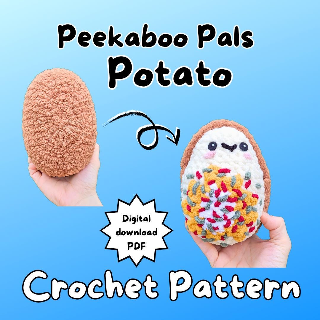 Peekaboo Pals Potato Crochet Pattern: Transforming Amigurumi (digital ...