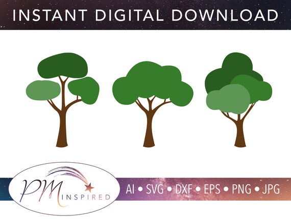 Group of Trees Svg Instant Digital Download | Etsy