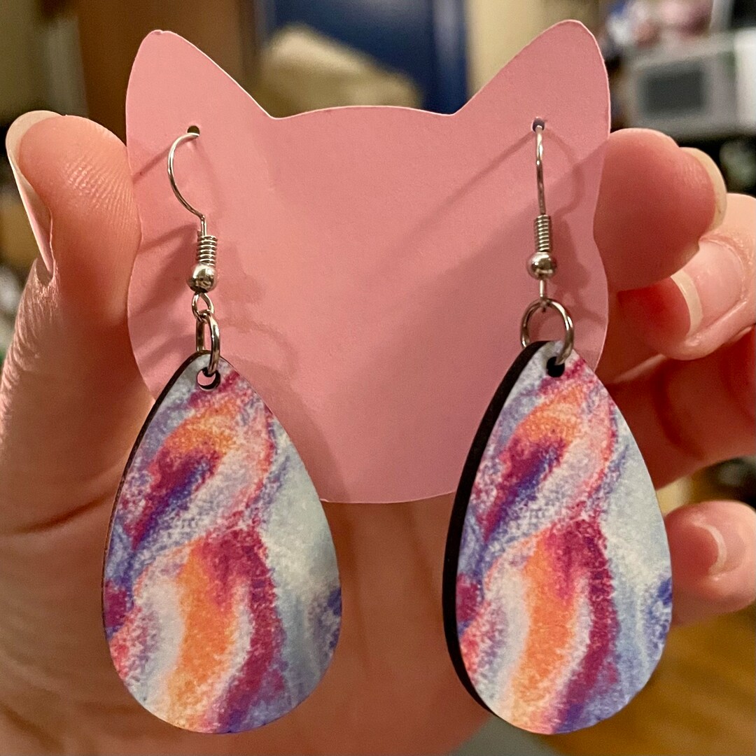 Watercolor Elements Earrings - Etsy