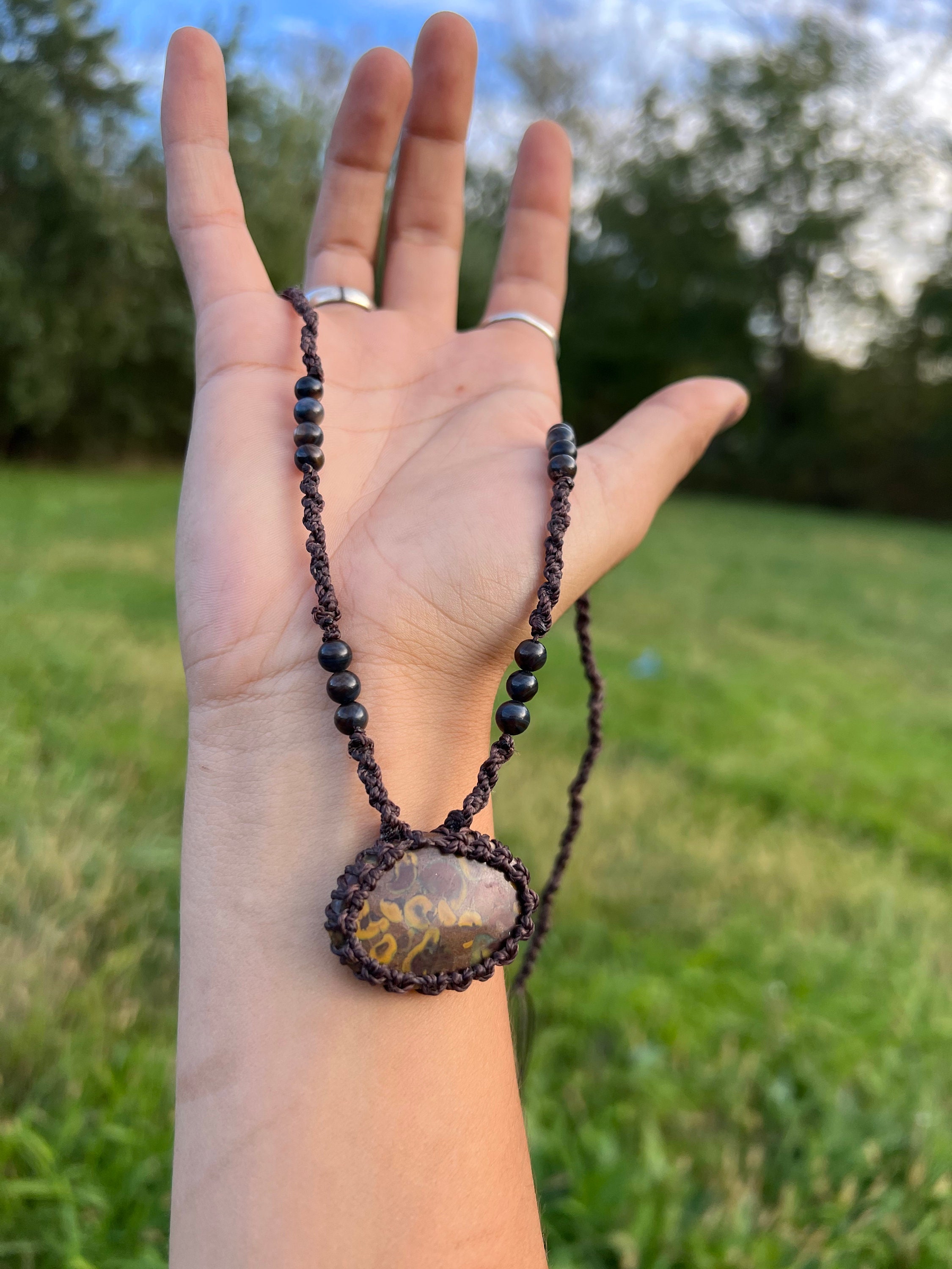 Fruit Jasper Necklace - Etsy
