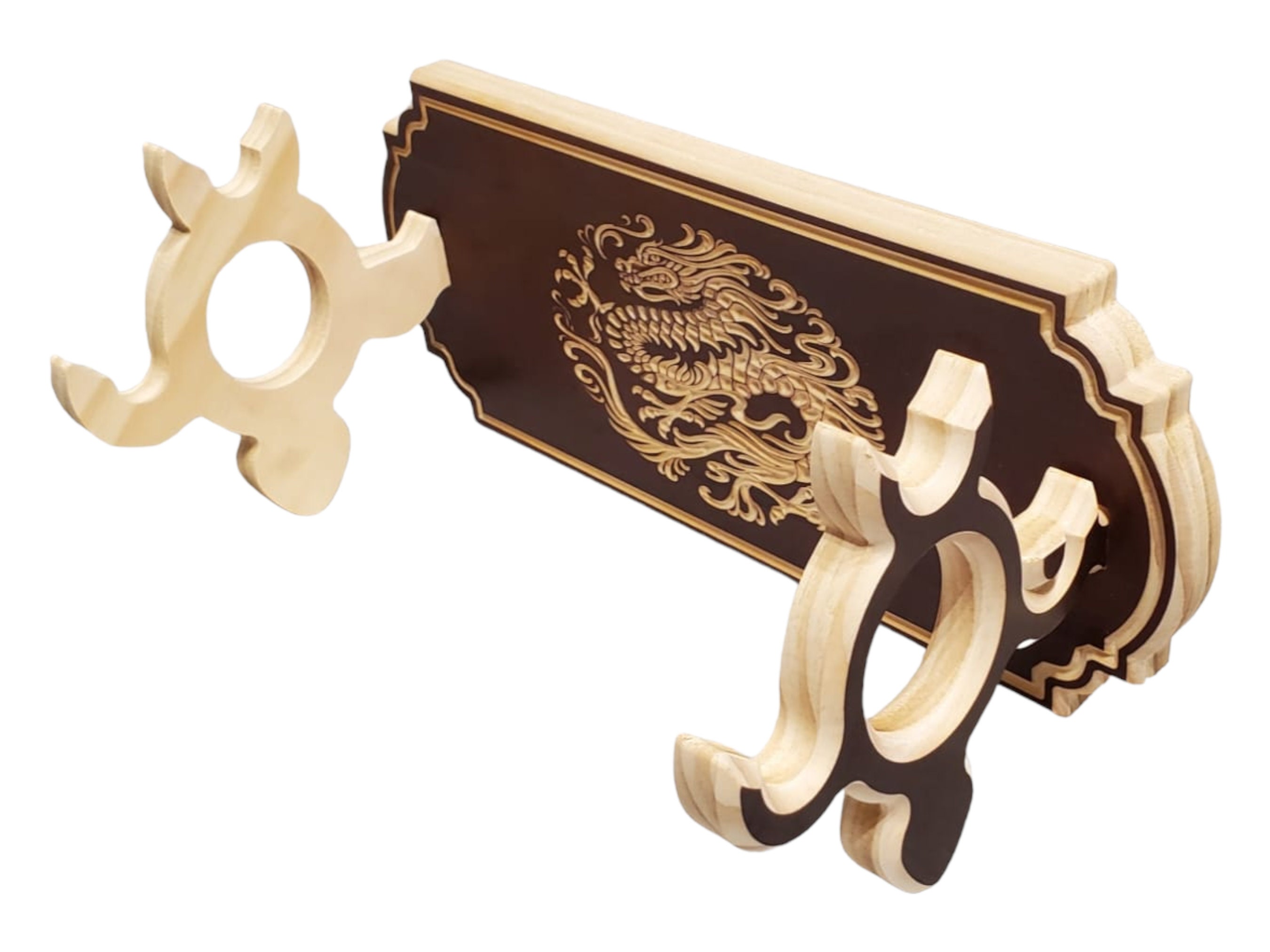 Handmade Dragon Sword Holder Wall Sword Holder Shelf Handmade Solid ...