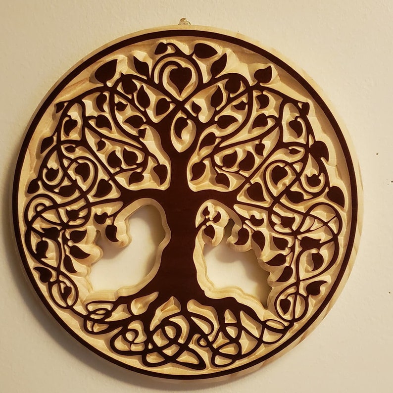 Handmade Tree of Life 2 Wooden Carving | Etsy
