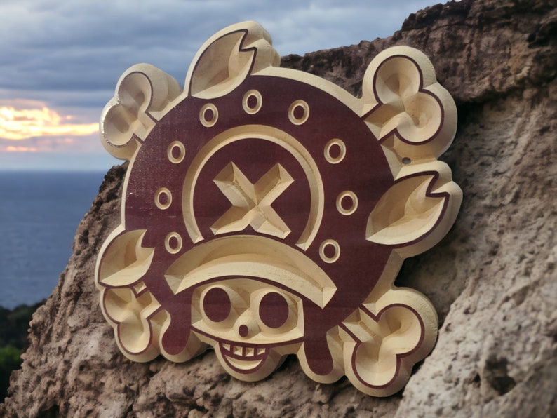 Handmade One Piece Jolly Roger Tony Tony Chopper Wooden - Etsy