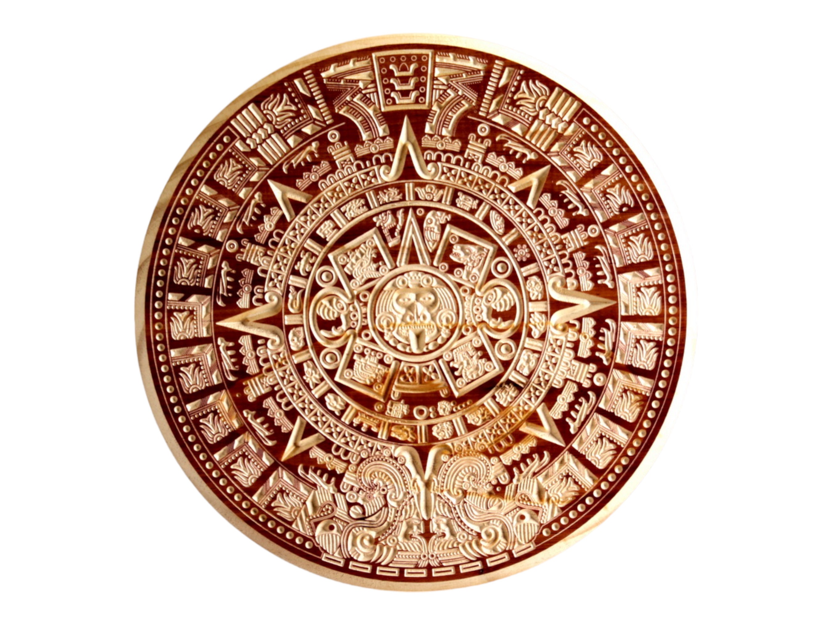 Handmade Maya Clock Wooden Carving - Etsy