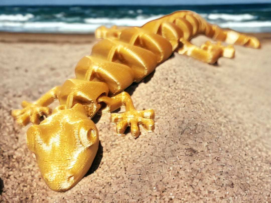 3D Printed Articulated Flexi Lizard, Animal Toy, Gecko Lizard, Fidget ...