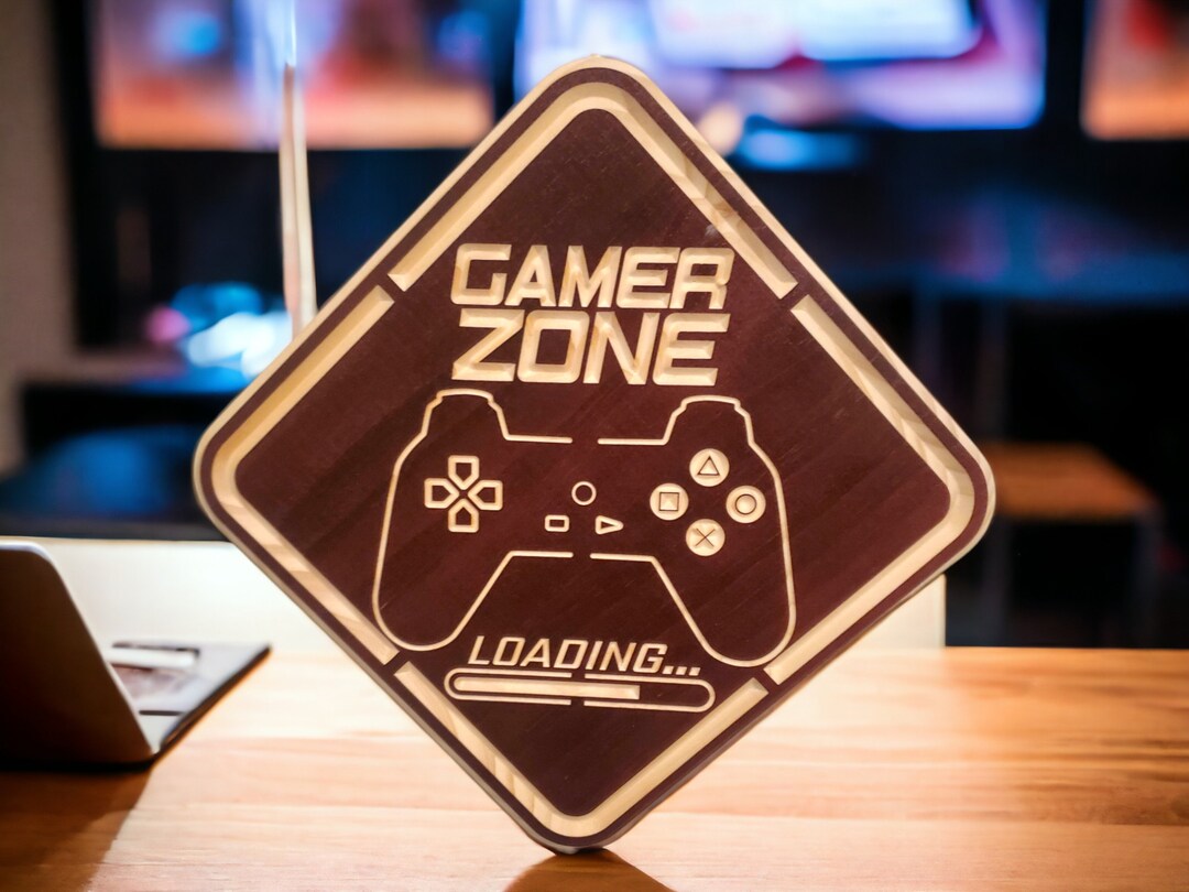 Handmade Gamer Zone PS3 Controller Loading Wooden Carving - Etsy