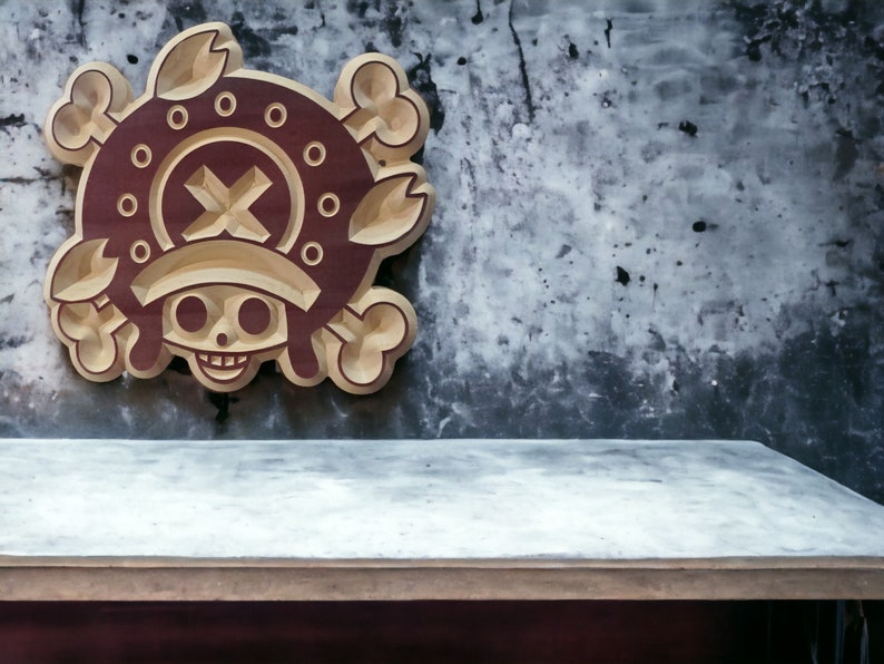 Handmade One Piece Jolly Roger Tony Tony Chopper Wooden - Etsy