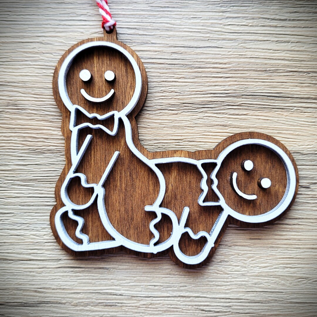 Naughty Gingerbread Ornaments - Gay Adult Humor Christmas Ornament ...