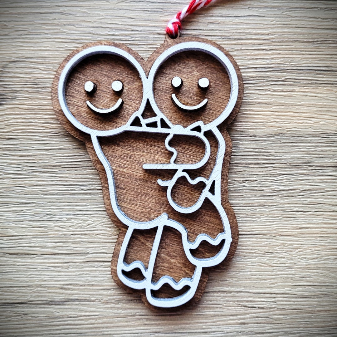Naughty Gingerbread Ornaments Gay Adult Humor Christmas Ornament White ...