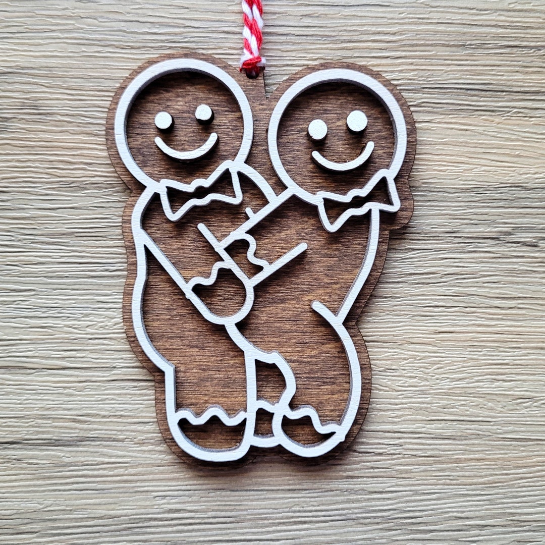Naughty Gingerbread Ornaments Gay Adult Humor Christmas Ornament White ...