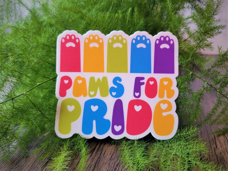 Pride Paws Vinyl Sticker LGBTQ Stickers Queer Toe Beans - Etsy