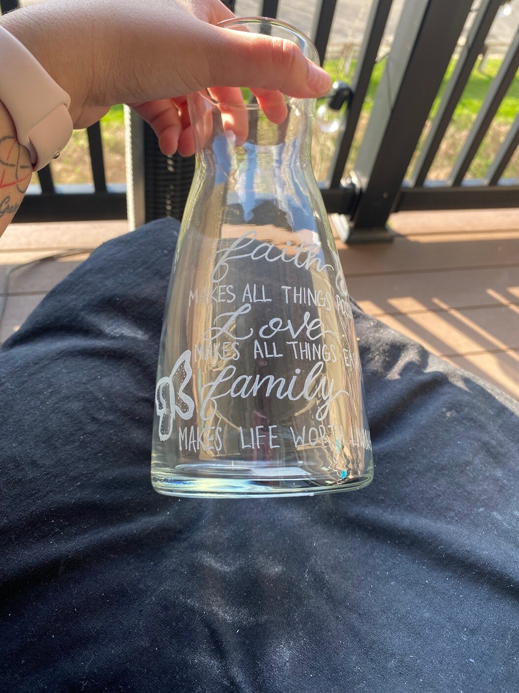 Personalized Custom Hand Engraved Flower Vase | Fresh Flower Vase ...
