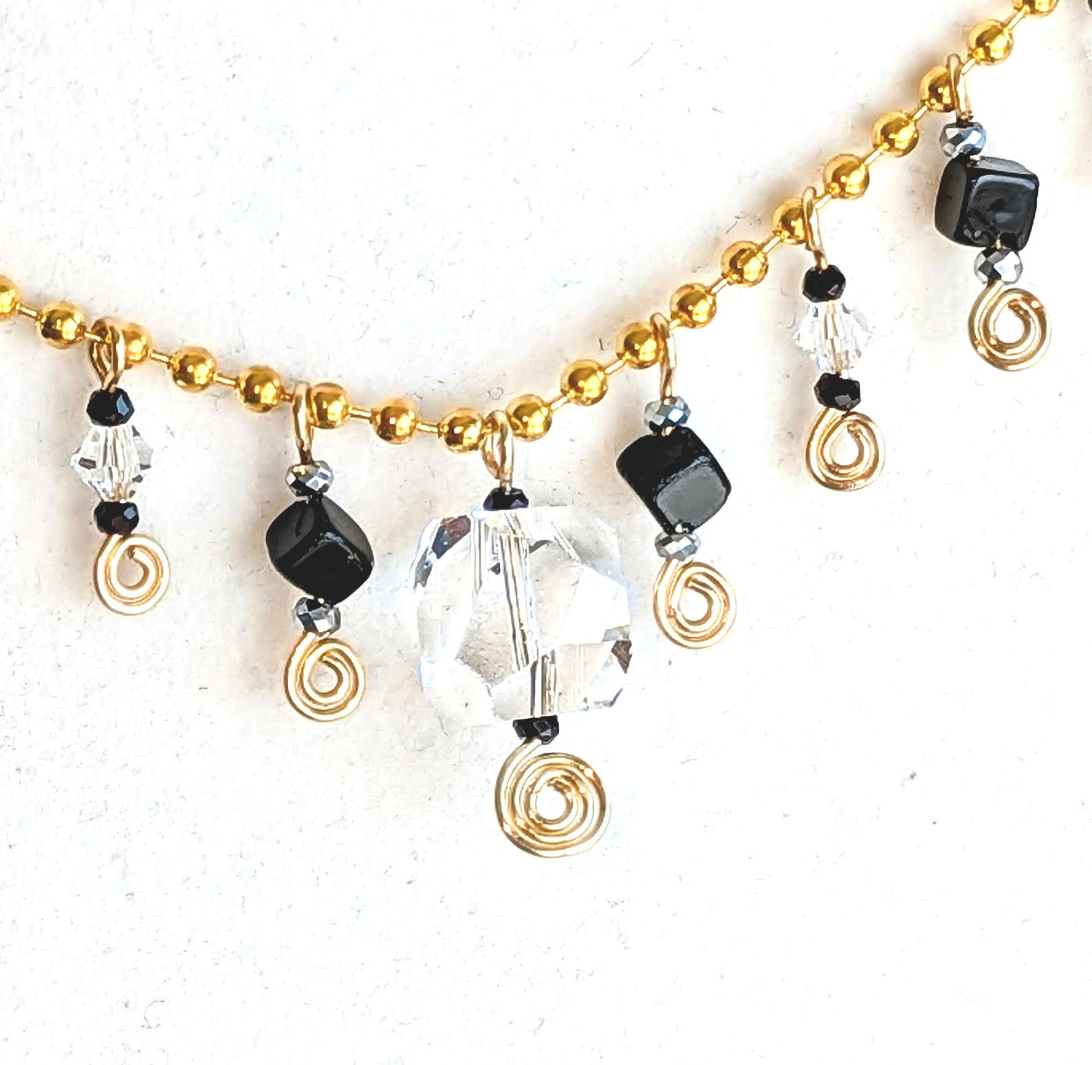 Spiral Fringes & Graphic Cube Choker - Etsy