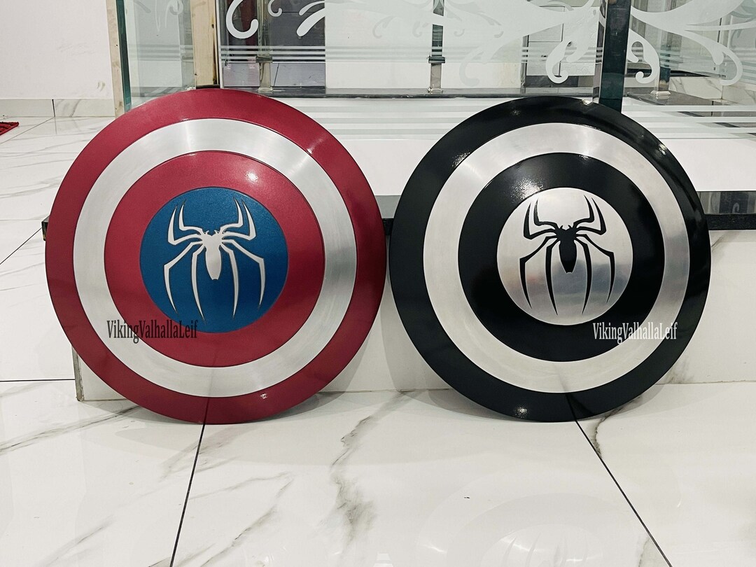 Spider-man Shield Black Spiderman Shield Authentic Replica Marvel ...