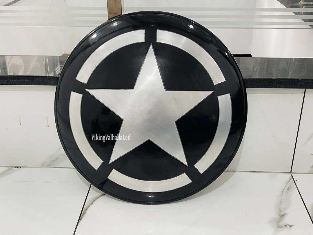 Captain America Shield Black Big Star Shield Replica - Etsy