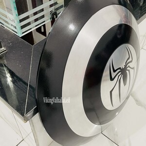 Spider-man Shield Black Spiderman Shield Authentic Replica Marvel ...