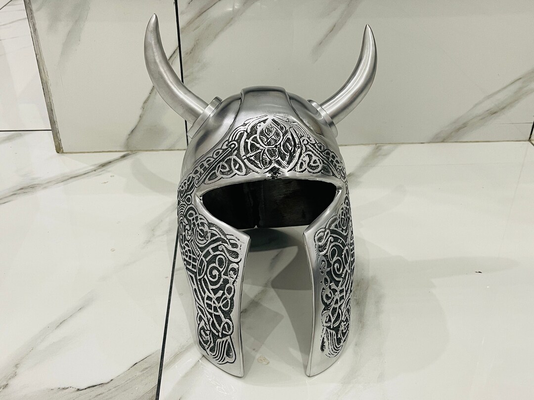 Viking Helmet Norse Mythology Horned Valhalla Viking Helmet Asgard Hero ...