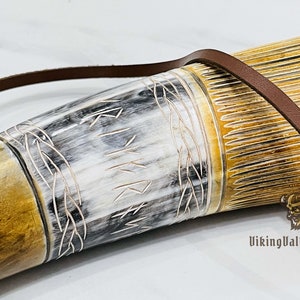 Viking Blowing Cow Horn Whistle Medieval Bull Sounding Horn Viking ...