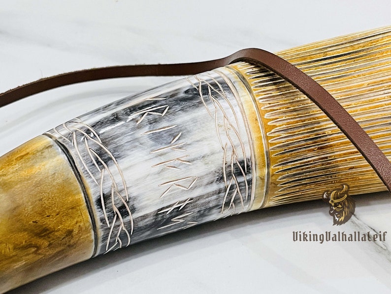 Viking Blowing Cow Horn Whistle Medieval Bull Sounding Horn - Etsy