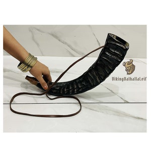 Viking Blowing Cow Horn Whistle Medieval Bull Sounding Horn Viking ...