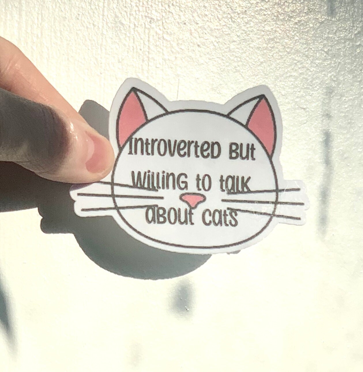 Cat Sticker Sticker for Cat Lovers Sticker for Introverts - Etsy