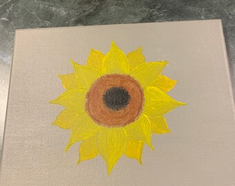 Trippy Sunflower Canvas - Etsy