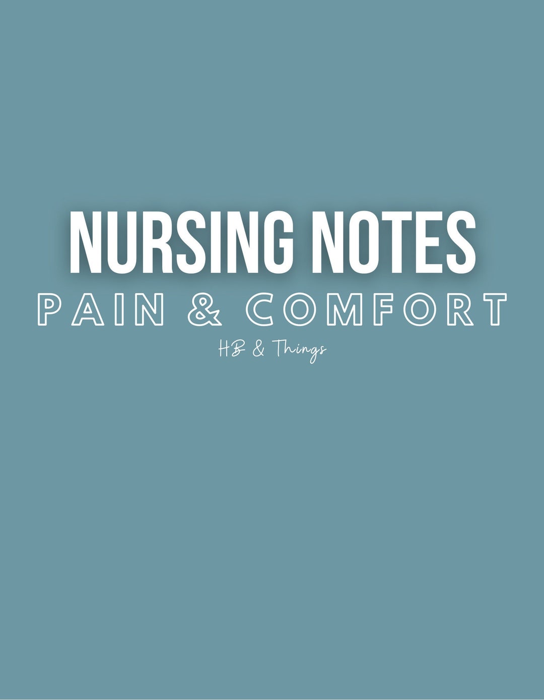 Pain and Comfort Notes - Fundamentals - Etsy