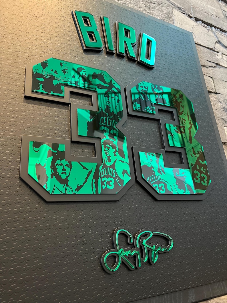Larry Bird Custom Wall Art Decor Boston Celtics MJ Bulls Kobe Lakers - Etsy