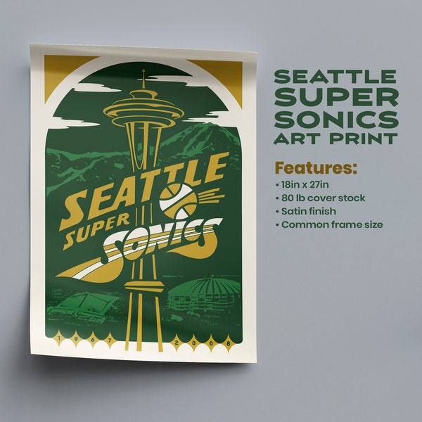 Seattle Sonics - Etsy
