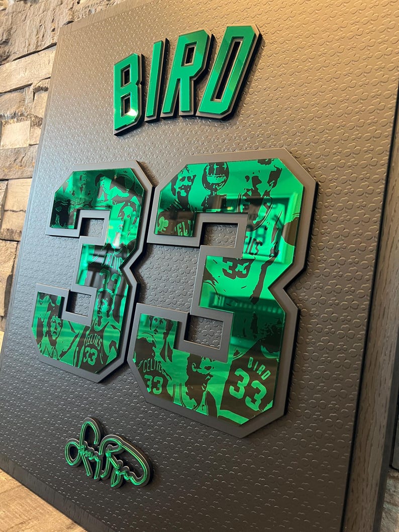 Larry Bird Custom Wall Art Decor Boston Celtics MJ Bulls Kobe Lakers - Etsy