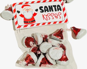 Santa Kisses Topper // Custom// Instant Download // Editable ...