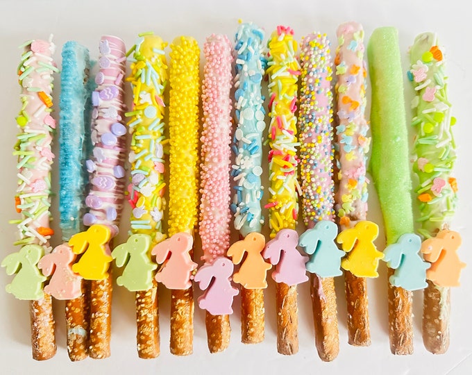 Easter Chocolate Covered Pretzels, Easter Chocolate Pretzels, Easter ...