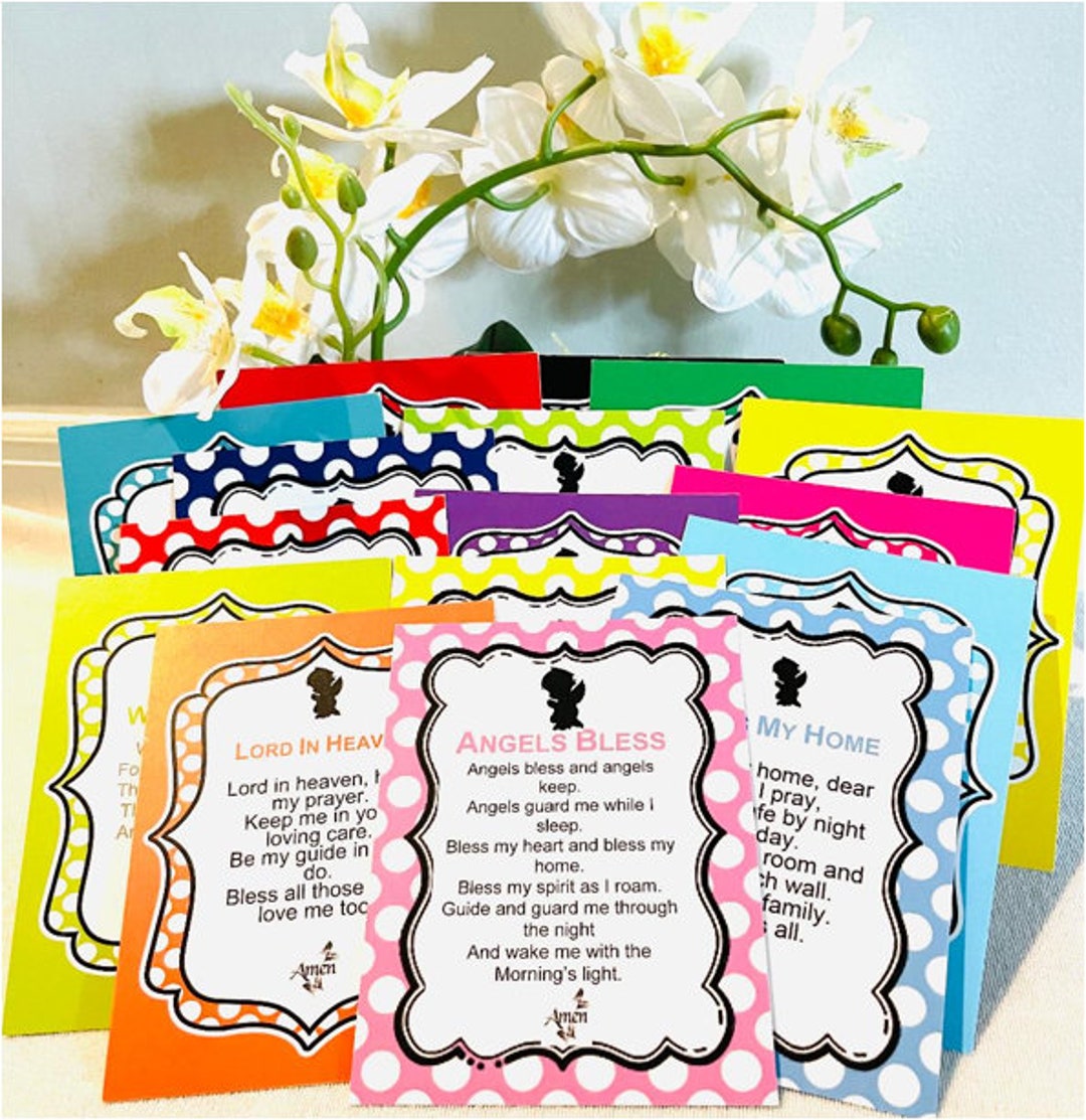 Kids Prayer Cards, Prayers for Kids, Teach Kids to Pray, Children Pray ...