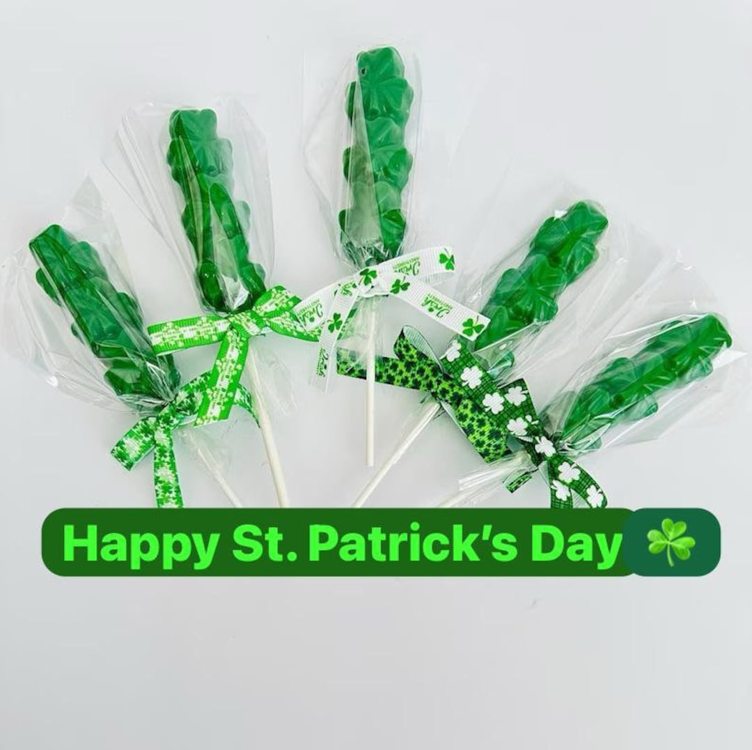 10 St. Patrick Chocolate Lollipop/shamrock Lollipop/chocolate Lollipop ...