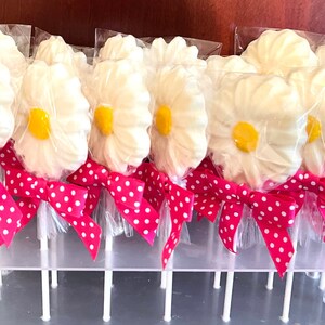 Daisy Chocolate Lollipops/spring Flowers Lollipop/daisy Lollipops ...