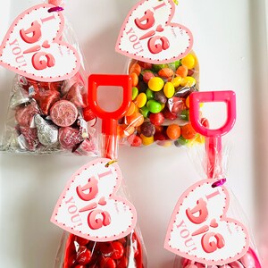 I Dig You Valentines Shovel, M&ms Treat Bag, Valentines Classroom Gift ...