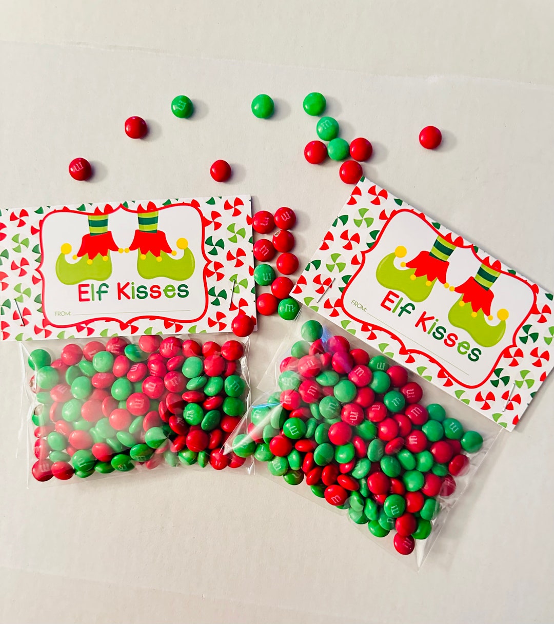 Elf Chocolate Treat Bags - Etsy