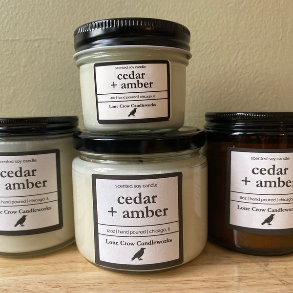 Cedar Candle - Etsy