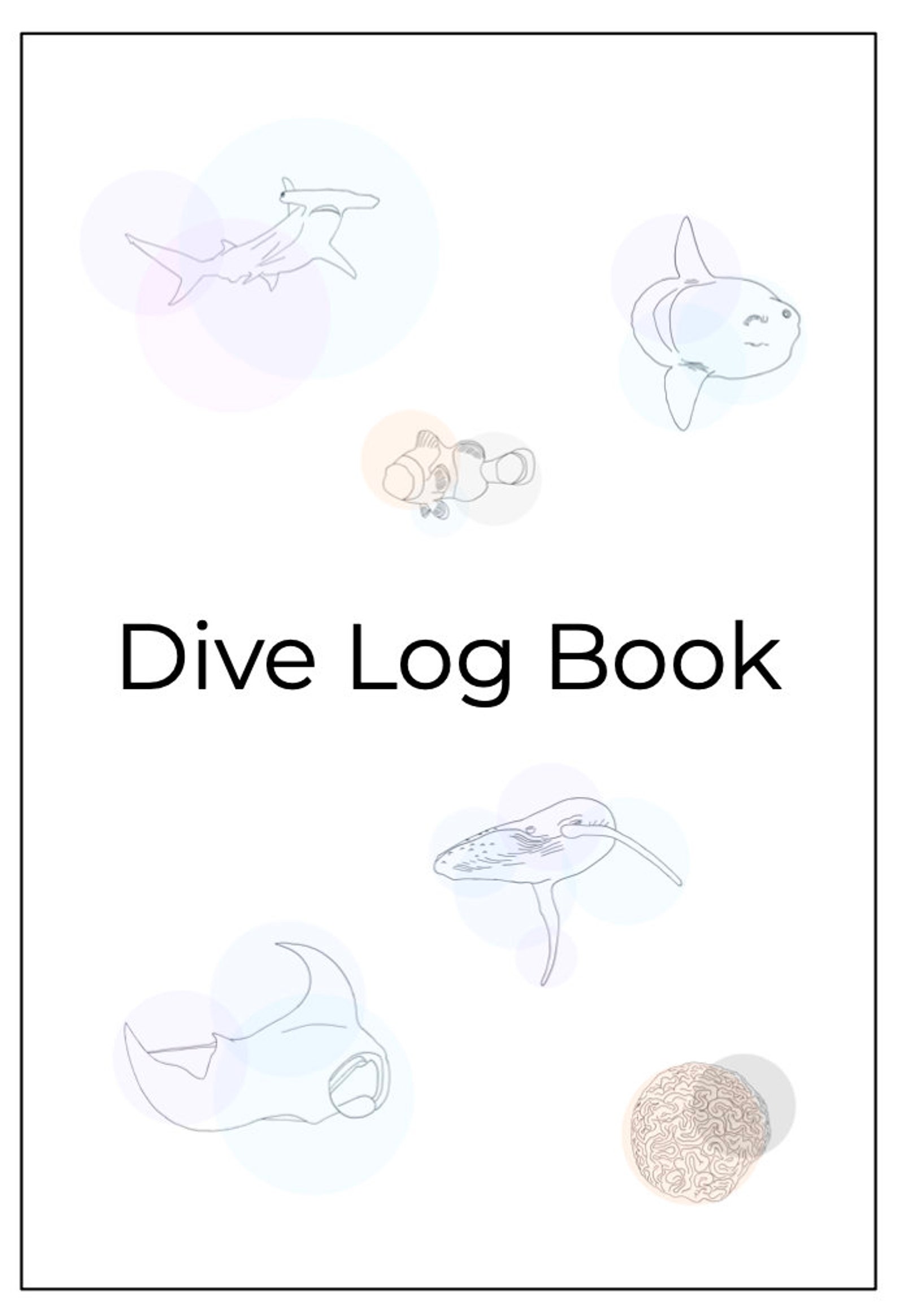 Printable Minimalist Scuba Diving Log Book| Dive Logger | Diving Log ...