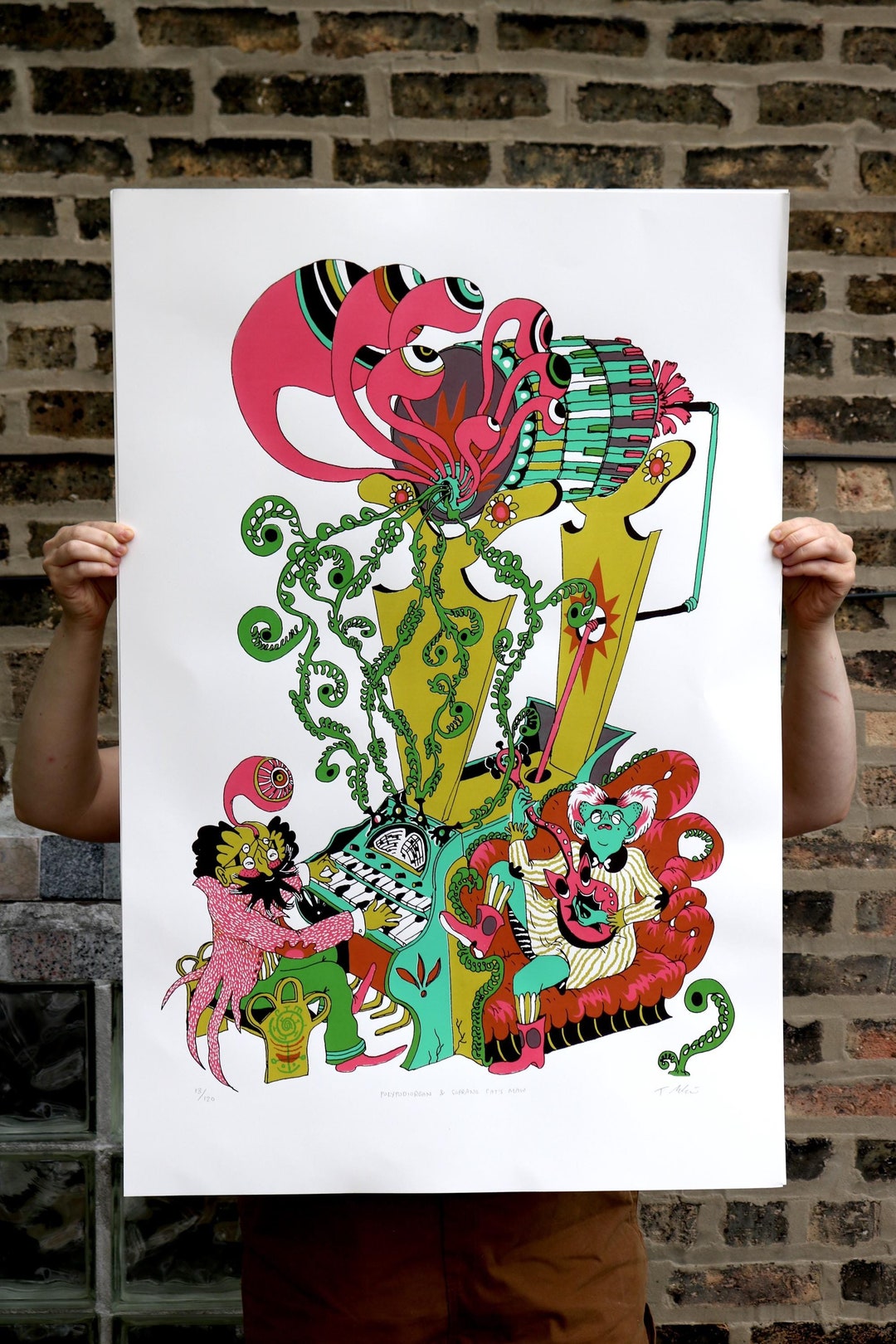 Polypodiorgan & Soprano Cat's Maw Screen Print 24"x36" - Etsy
