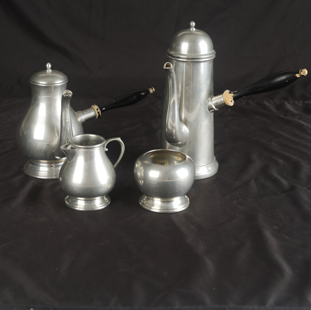 Queen Art Pewter 4-piece Coffee/tea Set - Handmade, Brooklyn NY ...