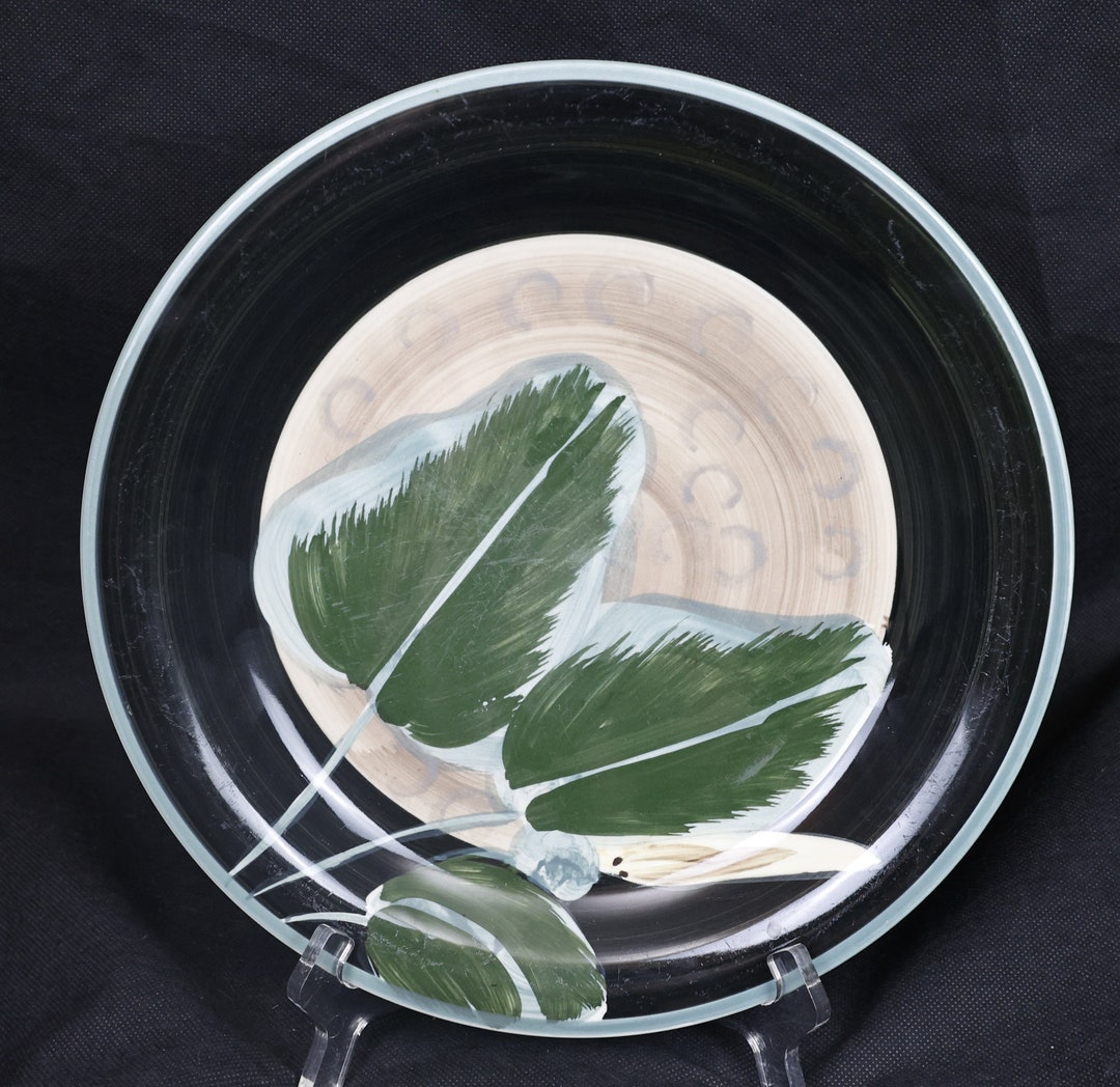 Salute Ceramics Stoneware Dinner Plate Vintage 11 Plate With Tropical ...