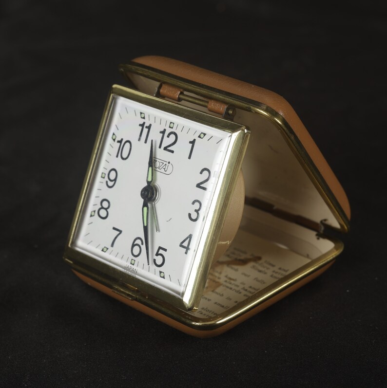 Tozaj Travel Alarm Clock 1960's Mid Century Modern Mechanical Wind up ...