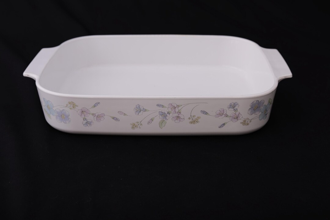 Corning Ware Pastel Bouquet A-21-B-N Rectangular Baker Casserole Hot ...