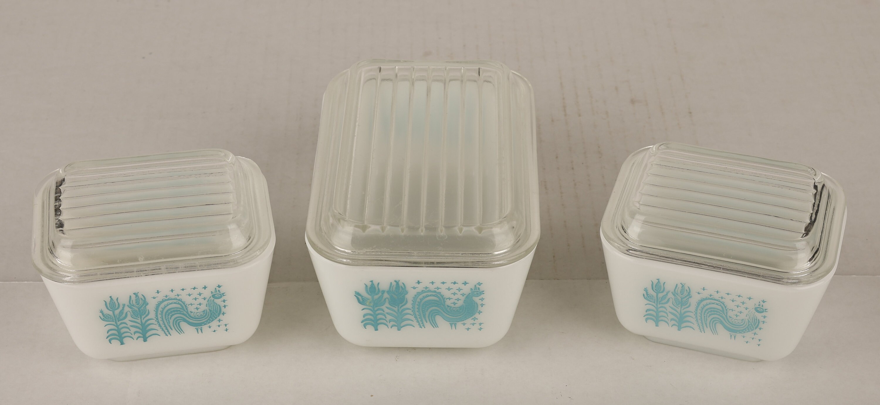 3 Piece Pyrex Refrigerator Storage Set 501 & 502 Amish - Etsy
