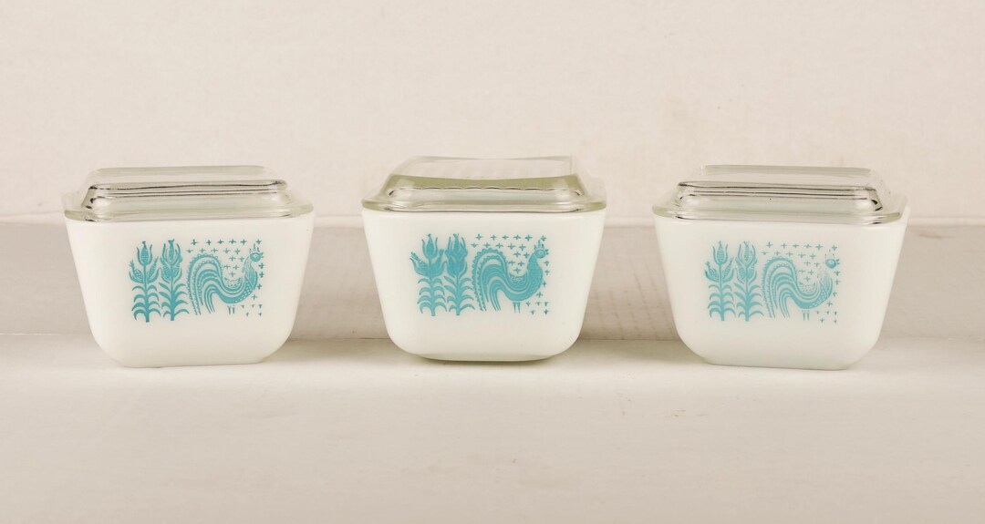 Vintage Pyrex Amish Butterprint Refrigerator Storage Set 3-piece Set ...