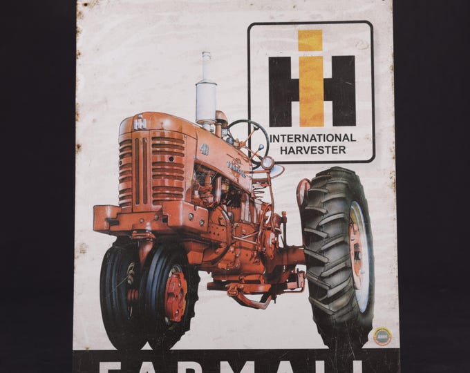 Vintage Farmall 400 Tractor Metal Sign: Rustic Farmhouse Garage Decor ...