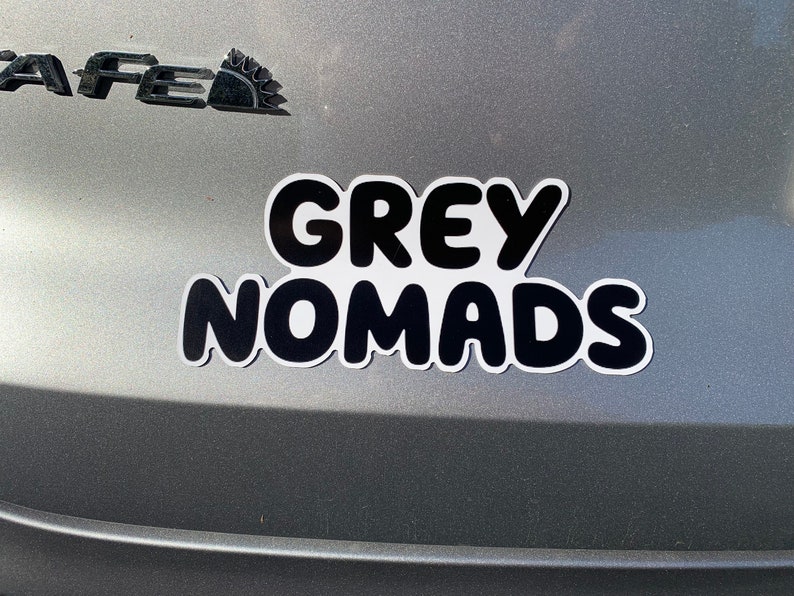 Buy Bluey grey Nomads Magnetic Car Sticker 8 X Online in India - Etsy