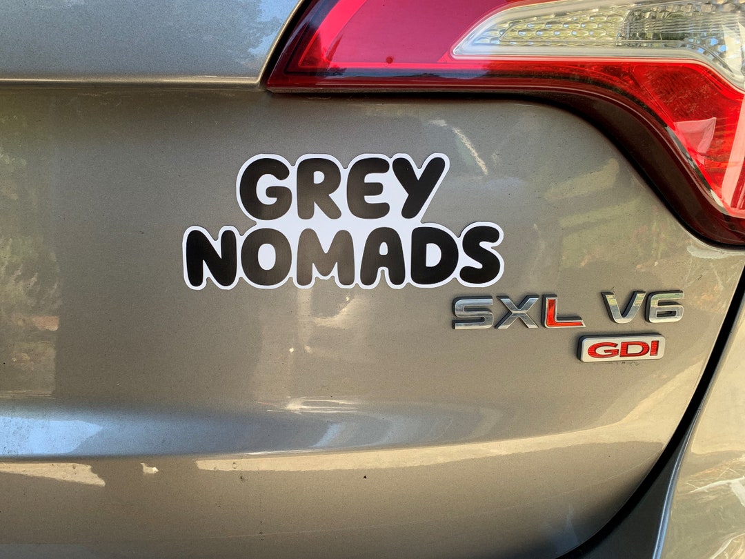 Bluey "grey Nomads" Magnetic Car Sticker 8" X 3.25" - Etsy