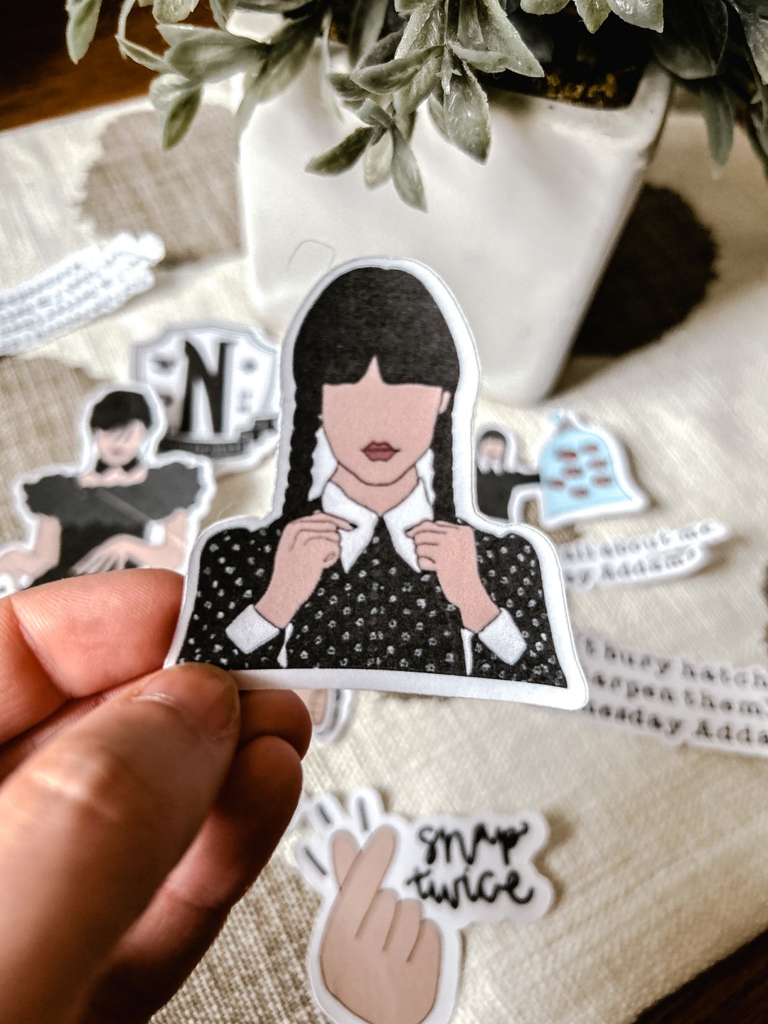 Wednesday Addams Sticker Wednesday Netflix Thing Enid Sticker Window ...